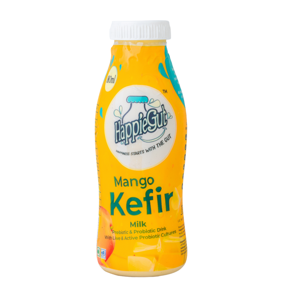 HappieGut Mango Kefir Milk | Tropical Probiotic Drink for Gut Health ...